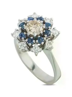 LB EXCLUSIVE Diamond Cluster Ring In 14k White Gold