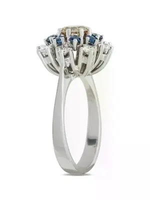 LB EXCLUSIVE Diamond Cluster Ring In 14k White Gold
