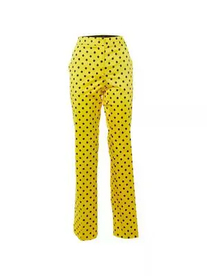 Moschino Polka Dot Straight-fit Trousers - Yellow