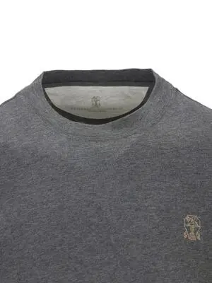 Brunello Cucinelli Embroidered-logo T-shirt