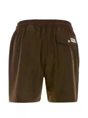 Polo Ralph Lauren Embroidered Drawstring Swim Shorts - Brown
