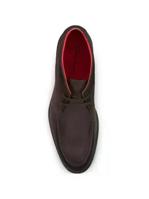 Santoni Suede Lace-up Boots