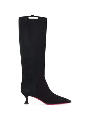 Santoni Pointed-toe Buckled Boots - Black