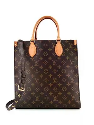 LOUIS VUITTON Sac Plat Nm Monogram Canvas Bag - Brown