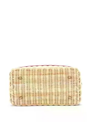 Dior Lady Bag Wicker And Oblique Canvas Medium Tote Bag