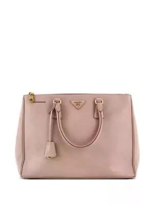 Prada Saffiano Leather Large Tote Bag - Neutrals
