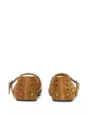 SCAROSSO Evelyn Perforated Ballet Flats