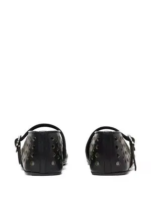 SCAROSSO Evelyn Perforated Ballet Flats