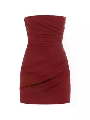 Alex Perry Mini Strapless Ruched Dress