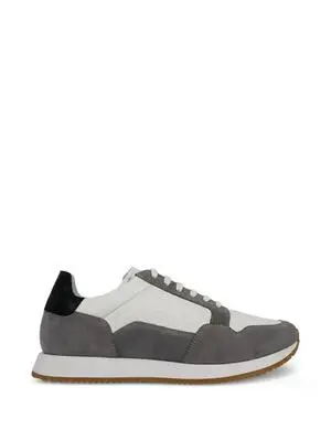 G. BROWN SHOES Panelled Leather Sneakers - White