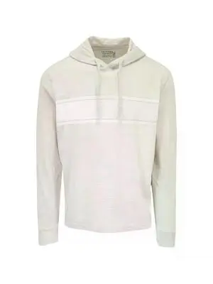 Faherty Brand Stripe Detail Drawstring Hoodie - Neutrals