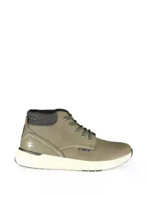 LUMBERJACK Green Matte Finish Lace-up High-top Sneakers - Brown