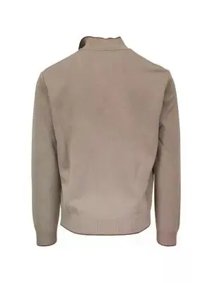 Canali Suede Panelled Bomber Jacket