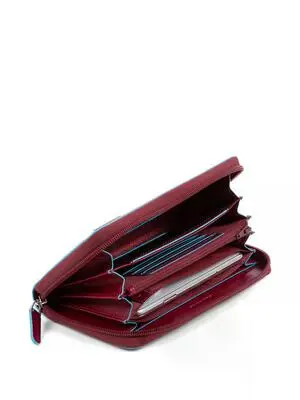 PIQUADRO Zip-around Leather Wallet