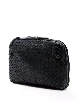 Bottega Veneta Nappa Intrecciato Nodini Crossbody Bag - Black