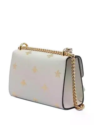 Gucci Small Leather Bee Star Padlock Crossbody Bag