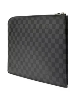 LOUIS VUITTON Damier Graphite Pochette Jour Gm Clutch Bag