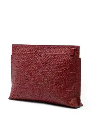 Loewe Embossed Anagram Leather Clutch Bag