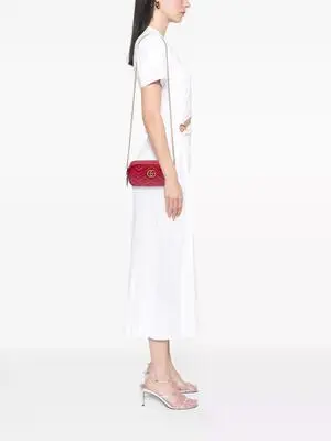 Gucci Gg Marmont Triple Zip Crossbody Bag - Red
