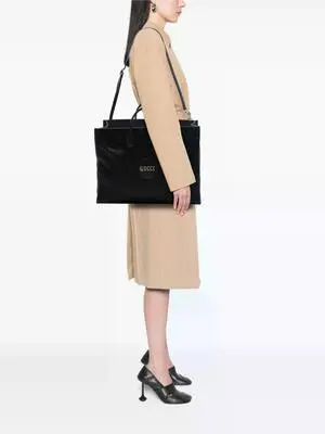 Gucci Gg Econyl Off The Grid Convertible Tote Satchel - Black
