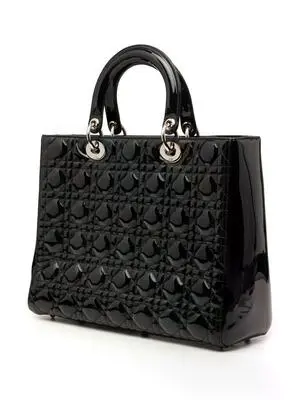 Dior Patent Cannage Lady Satchel - Black