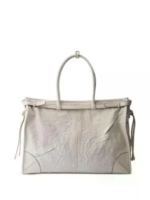 Prada Bonnie Linen And Leather Tote Bag