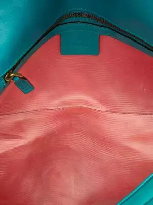 Gucci Gg Marmont Matelassé Velvet Shoulder Bag - Blue