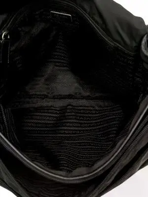 Prada Tessuto Double Buckle Messenger Bag