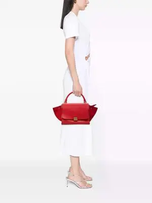 Celine Small Trapeze Satchel - Red
