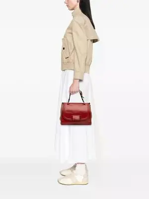 Fendi Silvana Top Handle Bag Satchel - Red