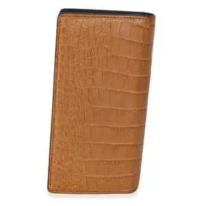 LOUIS VUITTON Alligator Monogram Brazza Wallet - Tan