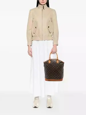 LOUIS VUITTON Monogram Lockit Vertical Handbag - Brown