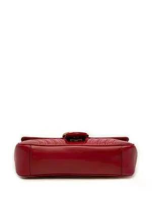 Gucci Marmont Matelassé Leather Shoulder Bag - Red