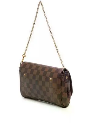 LOUIS VUITTON Damier Ebene Favorite Pm Satchel - Brown