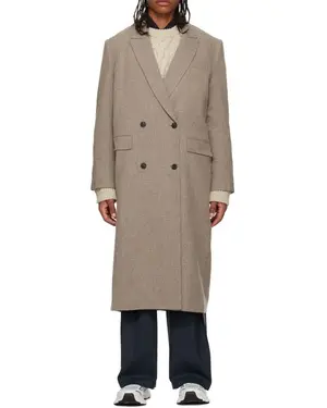 LOW CLASSIC Long Sleeve Double-breasted Coat