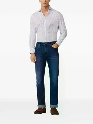 HACKETT LONDON Regimental-stripe Long-sleeve Shirt