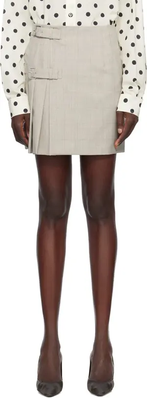 Moschino Pleated Skirt With Buckle Detail