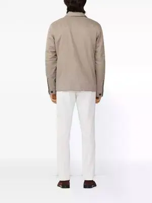 HACKETT LONDON Herringbone-pattern Padded Overshirt