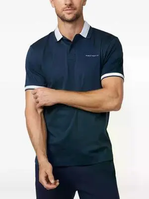 HACKETT LONDON Sleeve Club Tipping-detail Polo Shirt - Blue