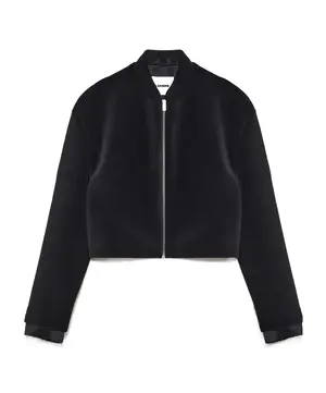 JIL SANDER Long-sleeved Bomber Jacket - Black