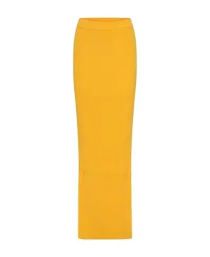DION LEE Ribbed-knit Maxi Skirt - Yellow