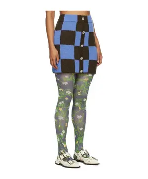 Stine Goya Checkered Knit Mini Skirt