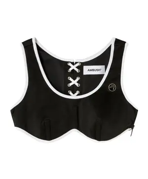 AMBUSH Lace-up Cropped Top