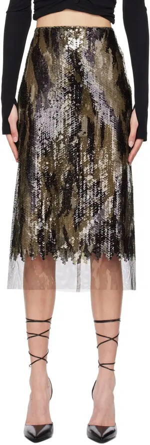 DION LEE Horizontal Mid-length Skirt