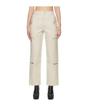DION LEE Tactical Straight-leg Cargo Trousers - Nude
