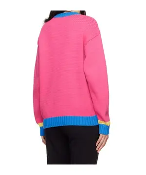 Moschino Long Sleeve Crew Neck Sweater With Graphic Detail