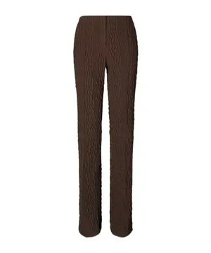Tory Burch Slim Wool And Silk Pant - Black
