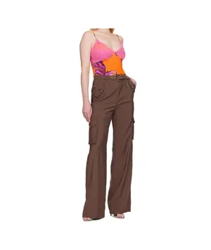 Versace Sleeveless Camisole With Sweetheart Neckline And Layered Mesh Panels