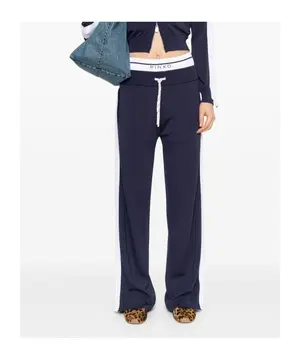 Pinko Logo Waistband Wide-leg Track Pants