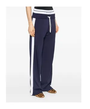 Pinko Logo Waistband Wide-leg Track Pants